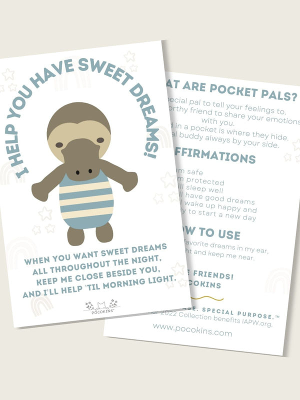3” Mini Pocket Pal - Dominic the Platypus (SWEET DREAMS) - PocoKins